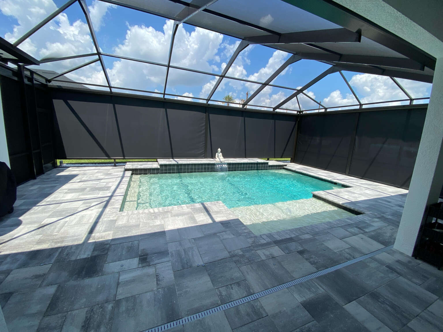Pool Cage Privacy Screen | Shades & Co.